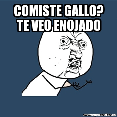 Meme Y U No - comiste gallo? te veo enojado - 28054368