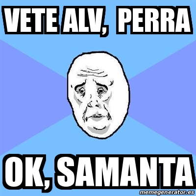 Meme Okay Guy - VETE ALV, PERRA OK, SAMANTA - 28069382