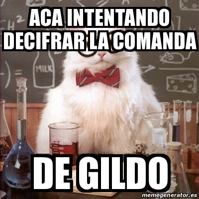 Meme Chemistry Cat - Aca intentando decifrar la comanda De Gildo - 28627554