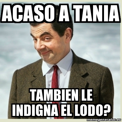 Meme Mr Bean - acaso a tania tambien le indigna el lodo? - 28660938