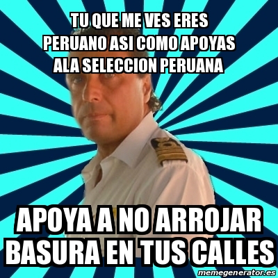 Meme Francesco Schettino - tu que me ves eres peruano asi como apoyas ...