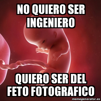 Meme Personalizado - No quiero ser ingeniero Quiero ser del Feto ...