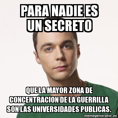 Meme Sheldon Cooper - PARA NADIE ES UN SECRETO QUE LA MAYOR ZONA DE CONCENTRACION DE LA ...