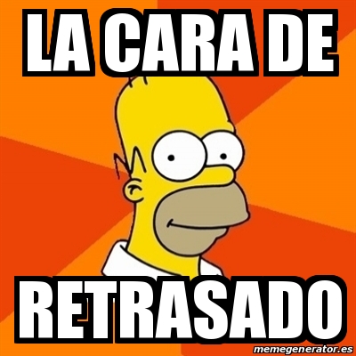 Meme Homer - la cara de retrasado - 29497231