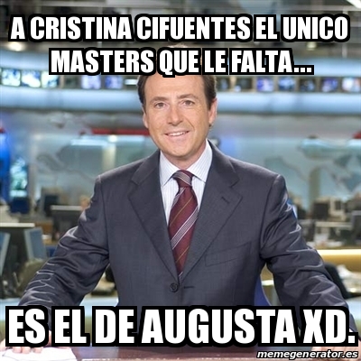 Meme Matias Prats - a cristina cifuentes el unico masters que le falta ...