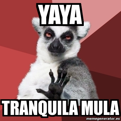 Meme Chill Out Lemur - Yaya Tranquila mula - 29550275