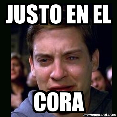 Meme crying peter parker - Justo en el Cora - 29631445