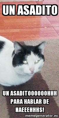 Meme Personalizado - Un asadito Un asaditoooooohhh para hablar de ...