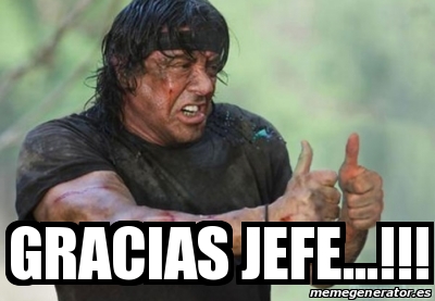 Meme Personalizado - Gracias jefe...!!! - 29673613