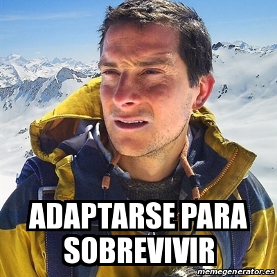 Meme Bear Grylls - Adaptarse para sobrevivir - 29071959