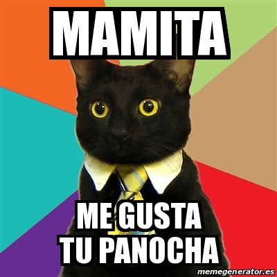 Meme Business Cat - Mamita Me gusta tu panocha - 29721414