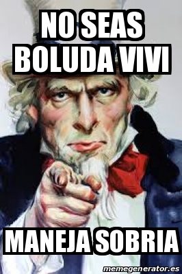 Meme Personalizado - No seas boluda Vivi Maneja Sobria - 29746231