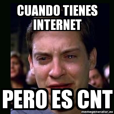 Meme crying peter parker - cuando tienes internet pero es cnt - 29762637