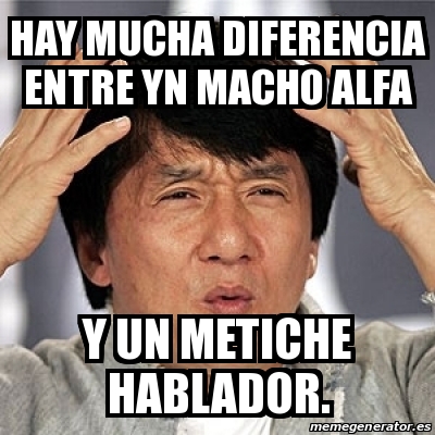 Meme Jackie Chan - Hay mucha diferencia entre yn macho alfa Y un ...