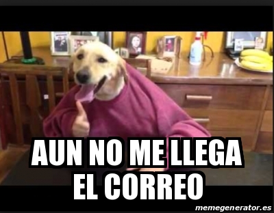 Meme Personalizado - aun no me llega el correo - 29770348