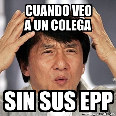 Meme Jackie Chan - cuando veo a un colega sin sus epp - 29780016