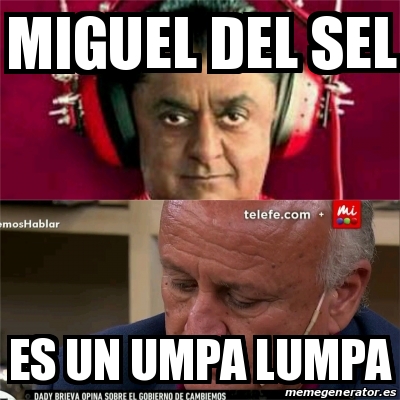 Meme Personalizado - Miguel del sel es un umpa lumpa - 29806996