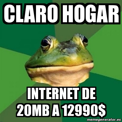 Meme Foul Bachelor Frog - CLARO HOGAR INTERNET DE 20MB A 12990$ - 29813050
