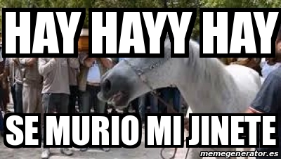 Meme Personalizado - hay hayy hay se murio mi jinete - 29860061