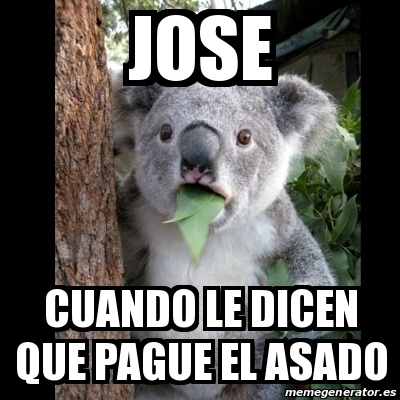 Meme Koala - Jose Cuando le dicen que pague el asado - 29960294