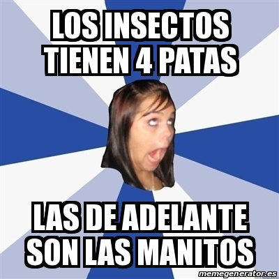 Meme Annoying Facebook Girl - los insectos tienen 4 patas las de ...