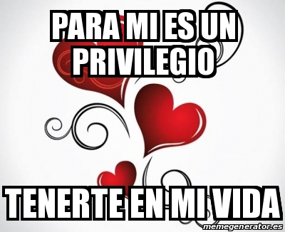 Meme Personalizado - Para mi es un privilegio Tenerte en mi vida - 29996602