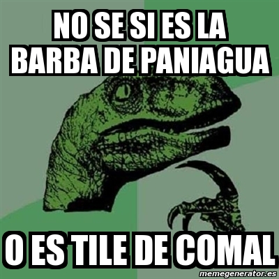 Meme Filosoraptor - no se si es la barba de paniagua o es tile de comal ...
