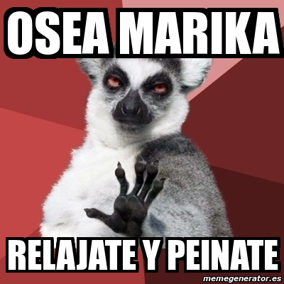 Meme Chill Out Lemur - osea marika relajate y peinate - 3114486
