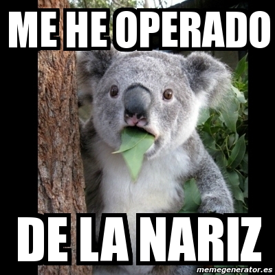 Meme Koala - me he operado de la nariz - 3121858