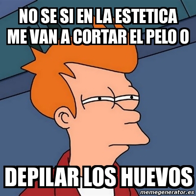 Meme Futurama Fry - NO SE SI EN LA ESTETICA ME VAN A CORTAR EL PELO O ...