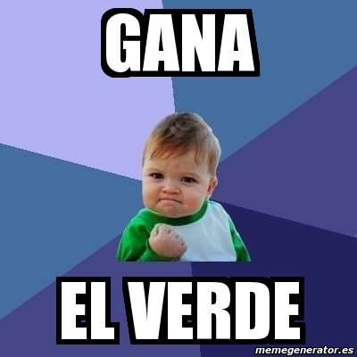 Meme Bebe Exitoso - gana el verde - 3167367