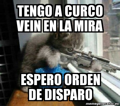Meme Personalizado - TENGO A CURCO VEIN EN LA MIRA espero orden de ...