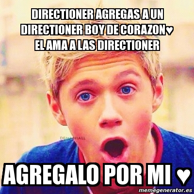 Meme Personalizado - Directioner agregas a un directioner boy de ...