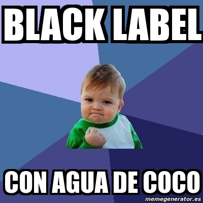 Meme Bebe Exitoso - black label con agua de coco - 3259930