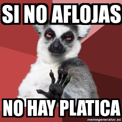 Meme Chill Out Lemur - si no aflojas no hay platica - 3264738