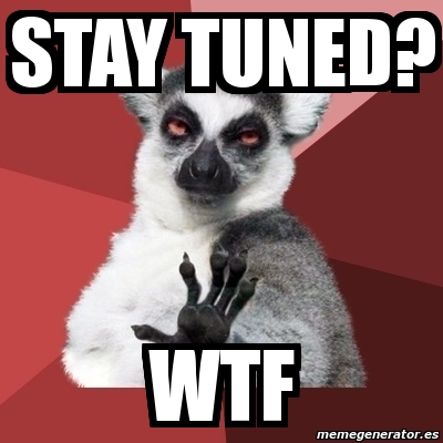 Meme Chill Out Lemur - Stay Tuned? WTF - 3277690
