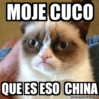Meme Grumpy Cat - moje cuco que es eso china - 3286598