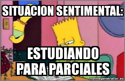Meme Personalizado - situacion sentimental: ESTUDIANDO PARA PARCIALES ...