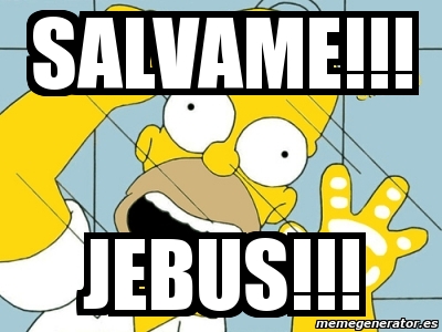 Meme Personalizado - salvame!!! jebus!!! - 3320236