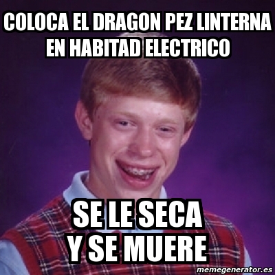 Meme Bad Luck Brian - coloca el dragon pez linterna en habitad ...