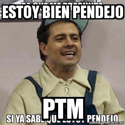 Meme Personalizado - estoy bien pendejo ptm - 3562387