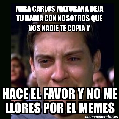 Meme crying peter parker - mira carlos maturana deja tu rabia con ...