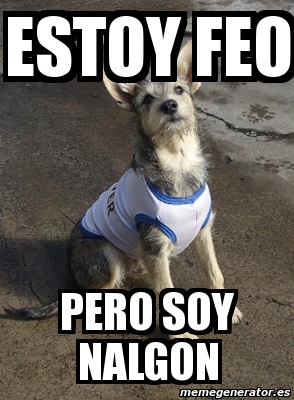 Meme Personalizado - estoy feo pero soy nalgon - 3626826