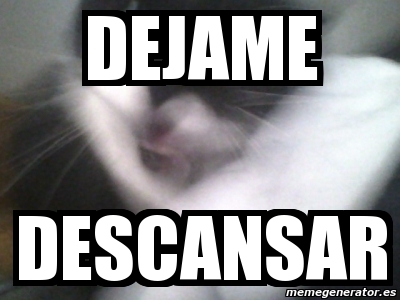 Meme Personalizado - dejame descansar - 3648547