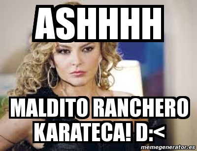 Meme Personalizado - ashhhh maldito ranchero karateca! d: