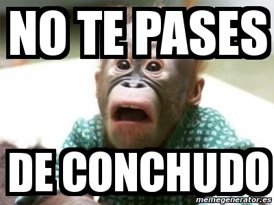 Meme Personalizado - no te pases de conchudo - 3739541