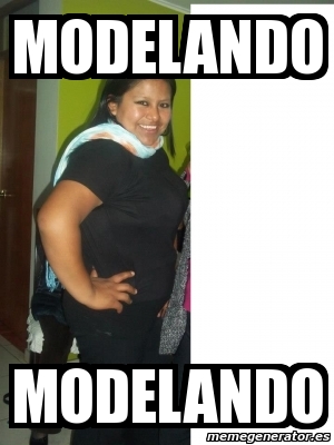 Meme Personalizado - modelando modelando - 3761955