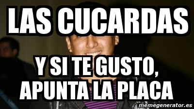Meme Personalizado - las cucardas y si te gusto, apunta la placa - 3082704