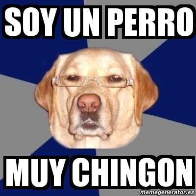 Meme Perro Racista - soy un perro muy chingon - 3829444