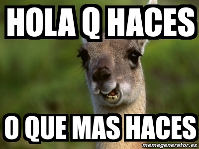 Meme Personalizado - Hola q haces o que mas haces - 3090230